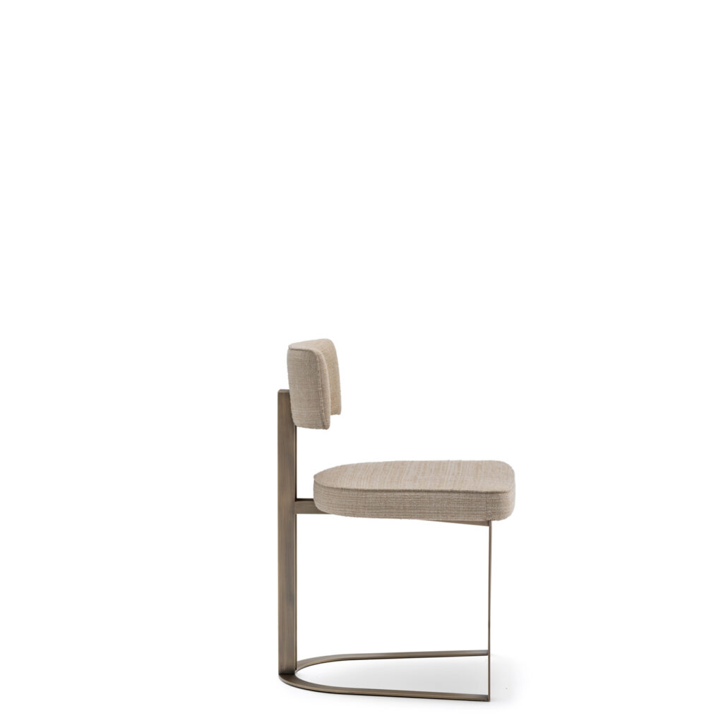 Sofas and seats - Sveva chair in Samsara fabric with horn inlays mod ...